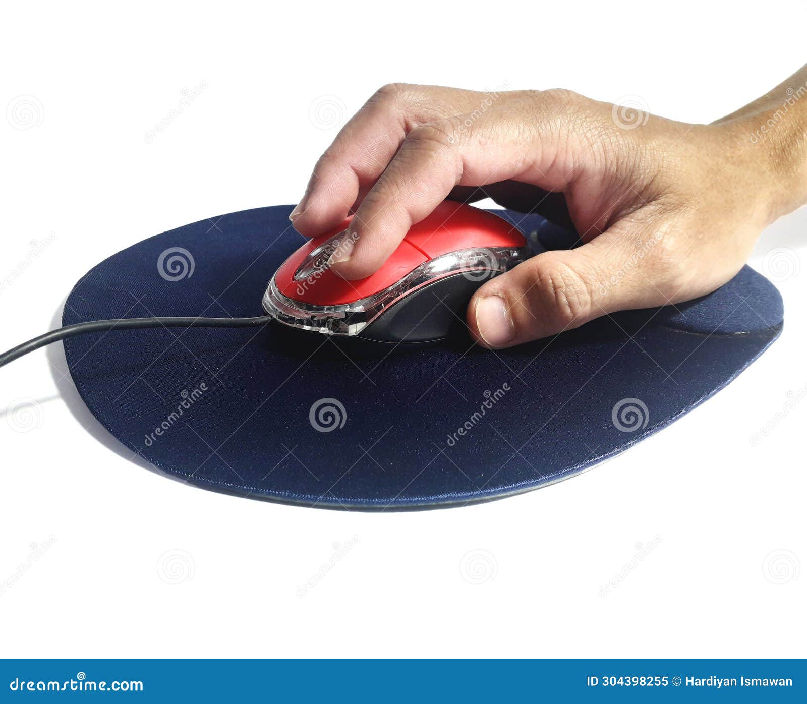 A Computer Mouse Being Used by an Asian Man Stock Image - Image of ...