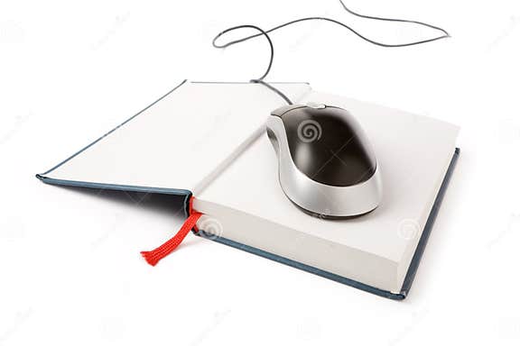 Computer mouse and book stock image. Image of book, studying - 2565535