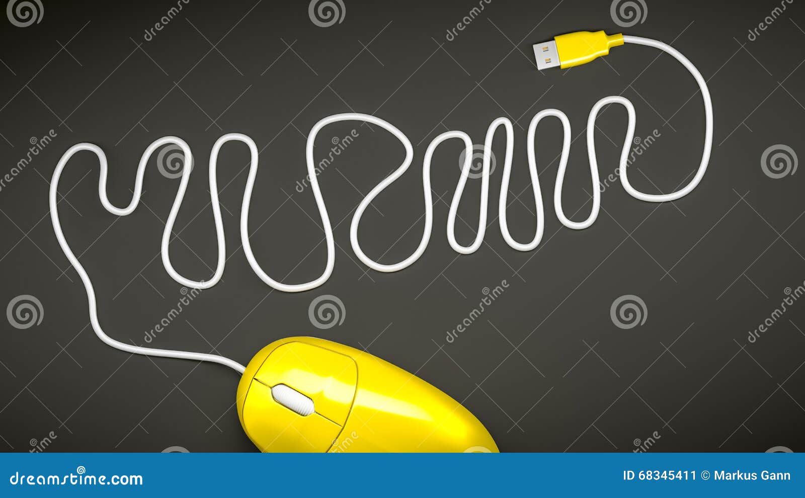 Computer mouse cable stock illustration. Illustration of technology ...