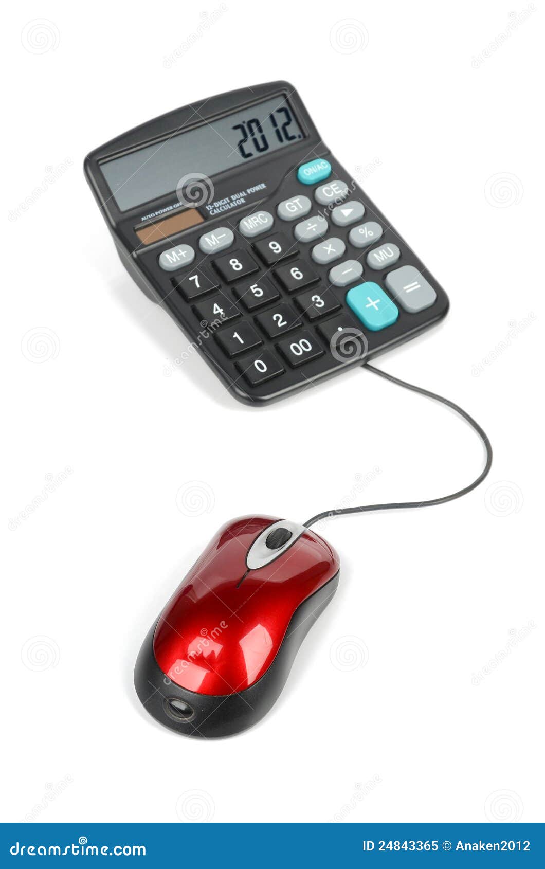 Computer Mouse and Calculator Stock Image - Image of black ...