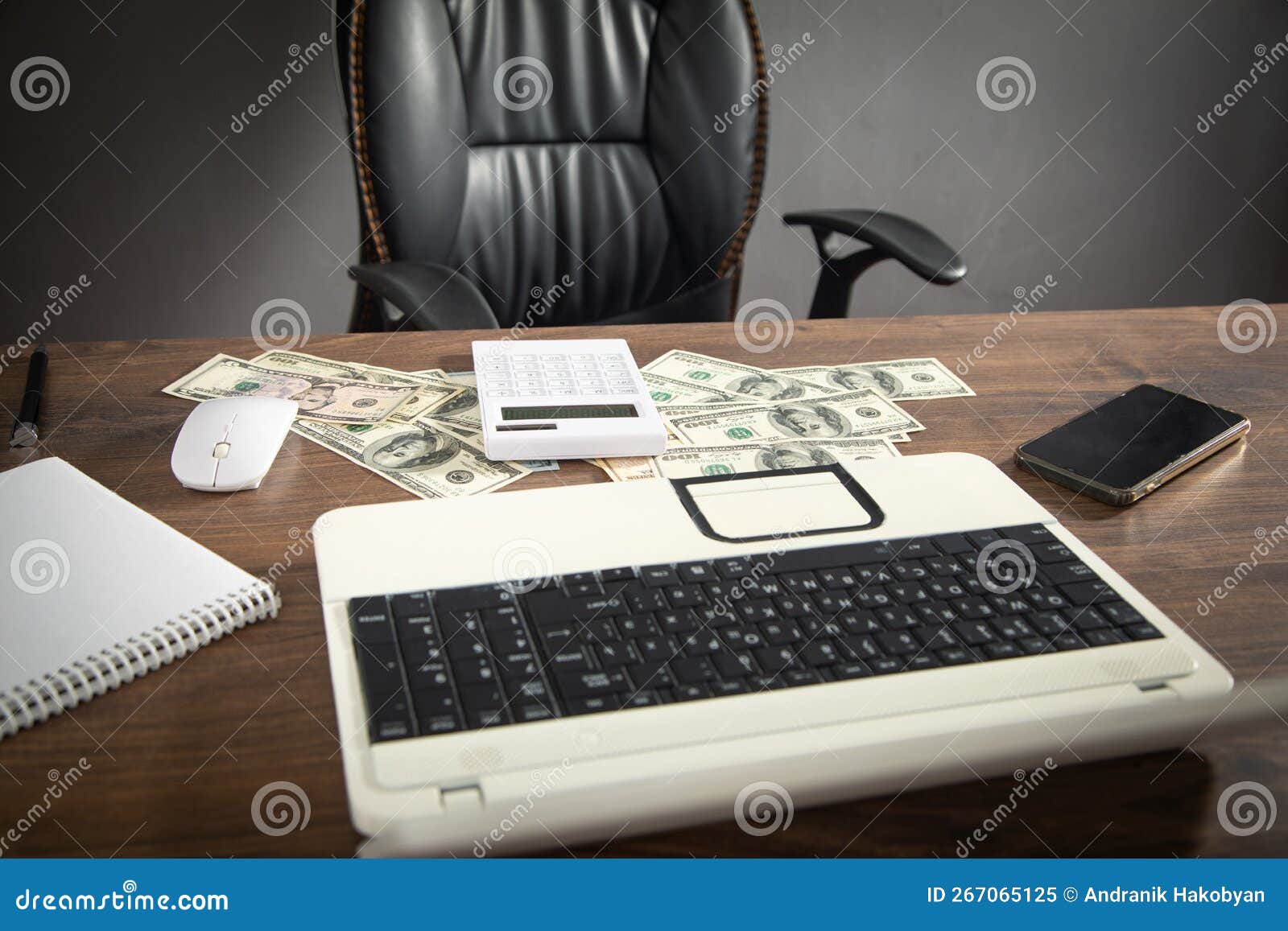 Computer Mouse, Calculator, Money and Computer Keyboard Stock Image ...