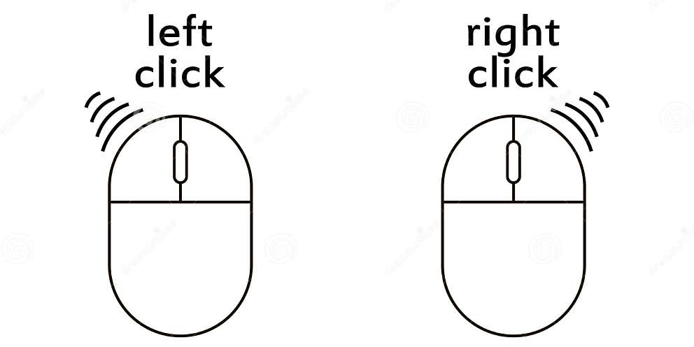 Computer Mouse Click Buttons Icon Stock Vector - Illustration of ...