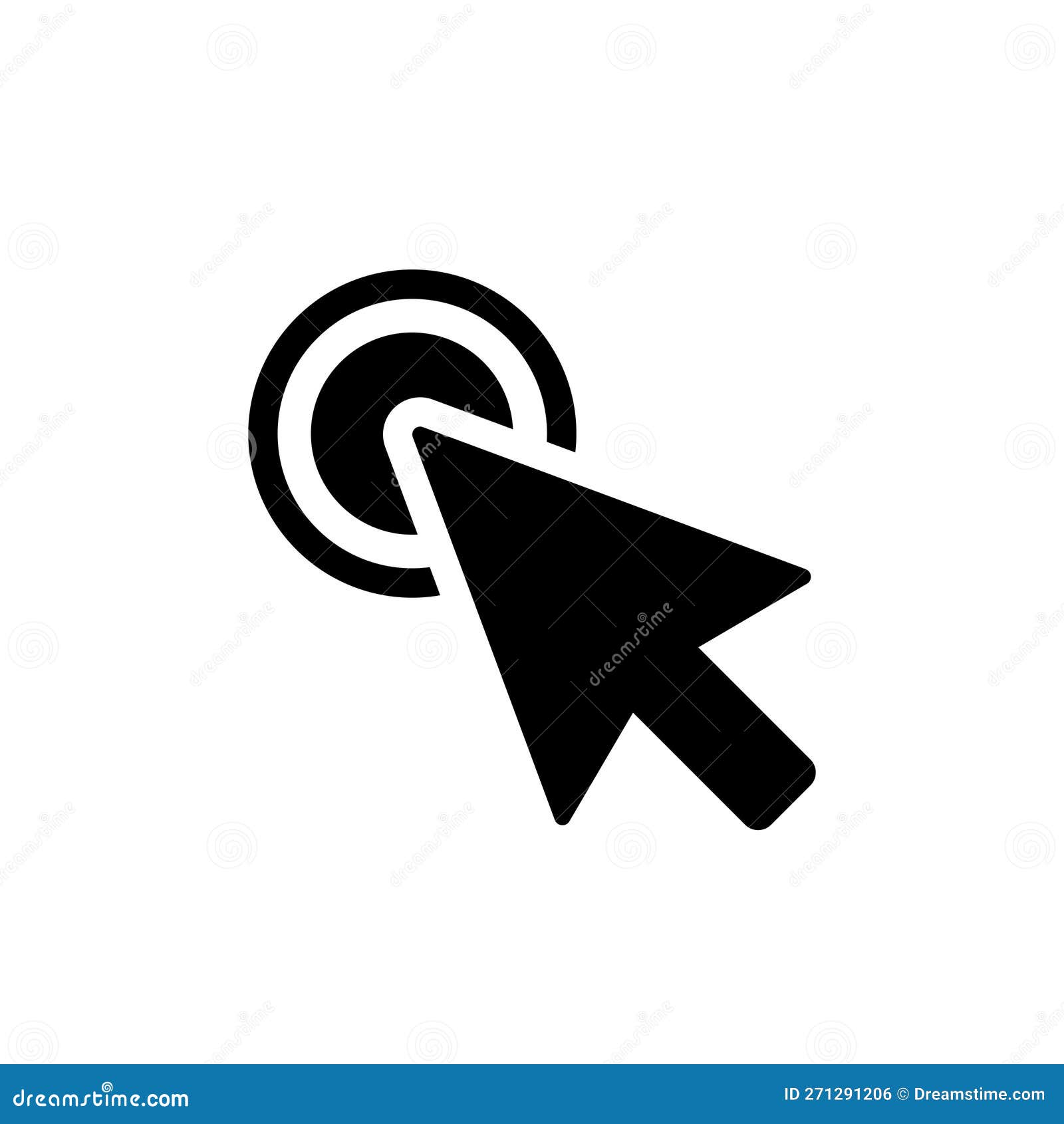 Computer Mouse Click Cursor Black Arrow Icon. Vector Illustration Stock ...