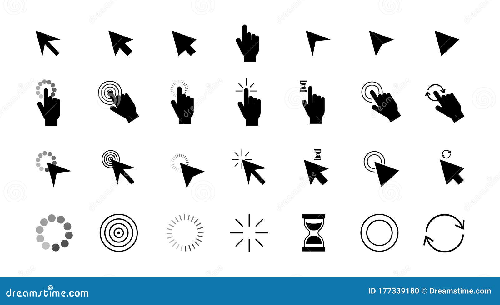 Computer Mouse Click Cursor Stock Vector - Illustration of aiming ...