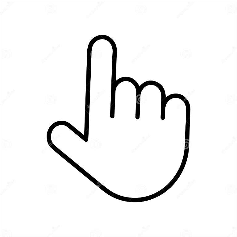 Computer Mouse Click Cursor Gray Arrow Icons Set and Loading Icons ...