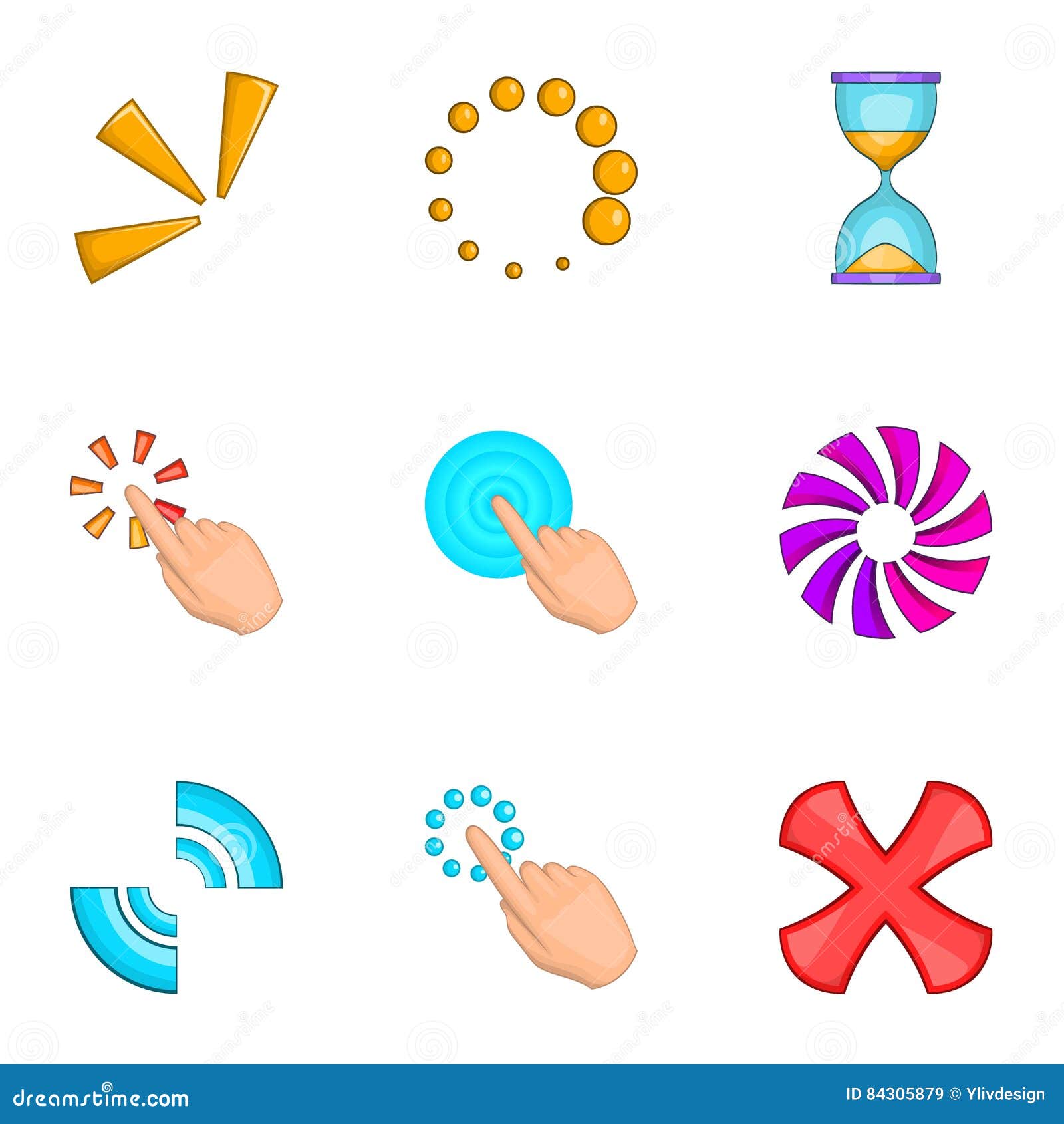 Computer Mouse Click Icons Set, Cartoon Style Stock Vector ...