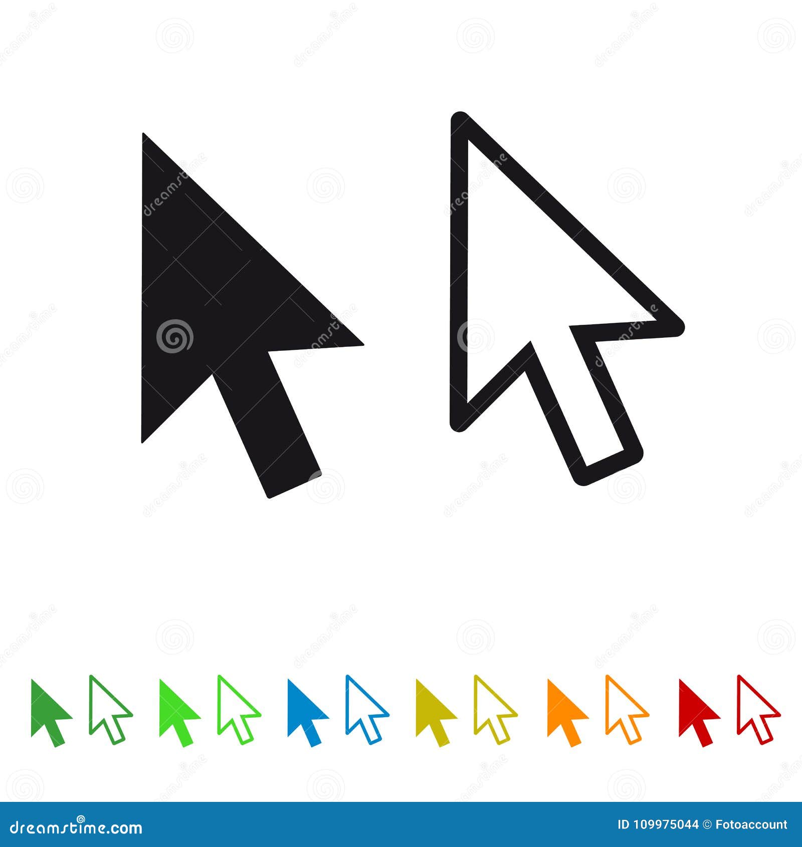Mouse Click Cursor Icon Set. Hand Finger And Arrow Cursor Pointer ... Mouse Click Cursor Icon Set. Hand Finger And Arrow Cursor Pointer ...