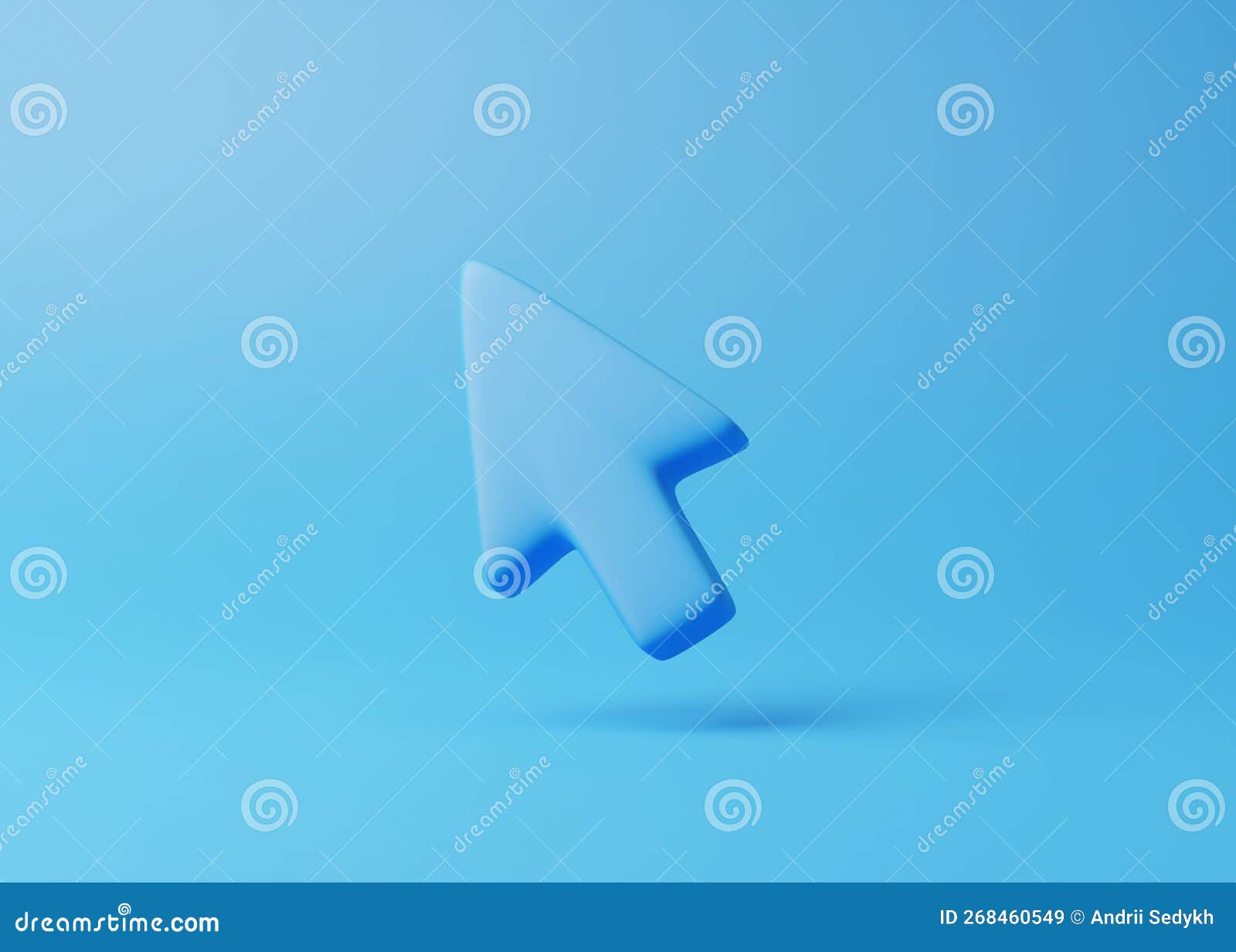 Computer Mouse Click Pointer on a Blue Background Stock Illustration - Illustration of button ...