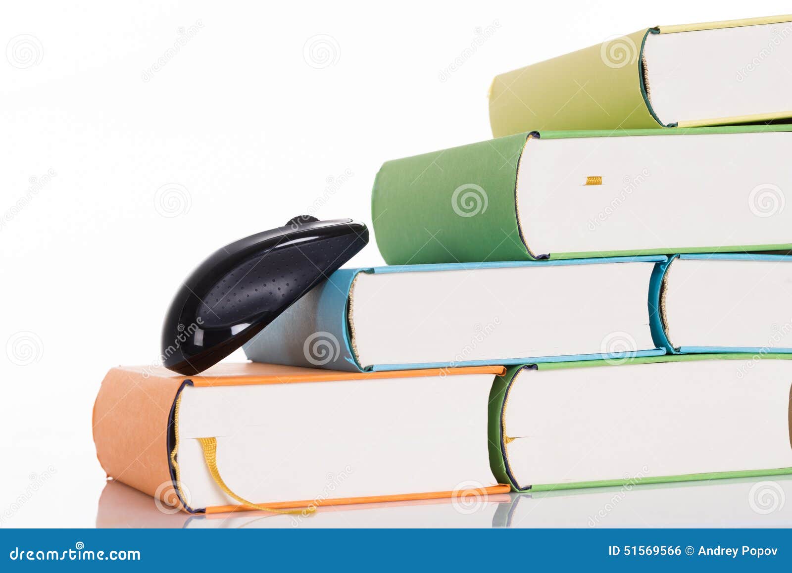 Computer Mouse Climbing Books Stock Photo - Image of isolated ...