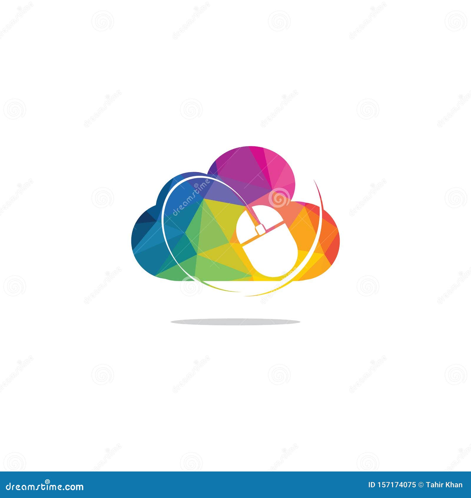 Computer Mouse Logo Design. Stock Vector - Illustration of cloud ...
