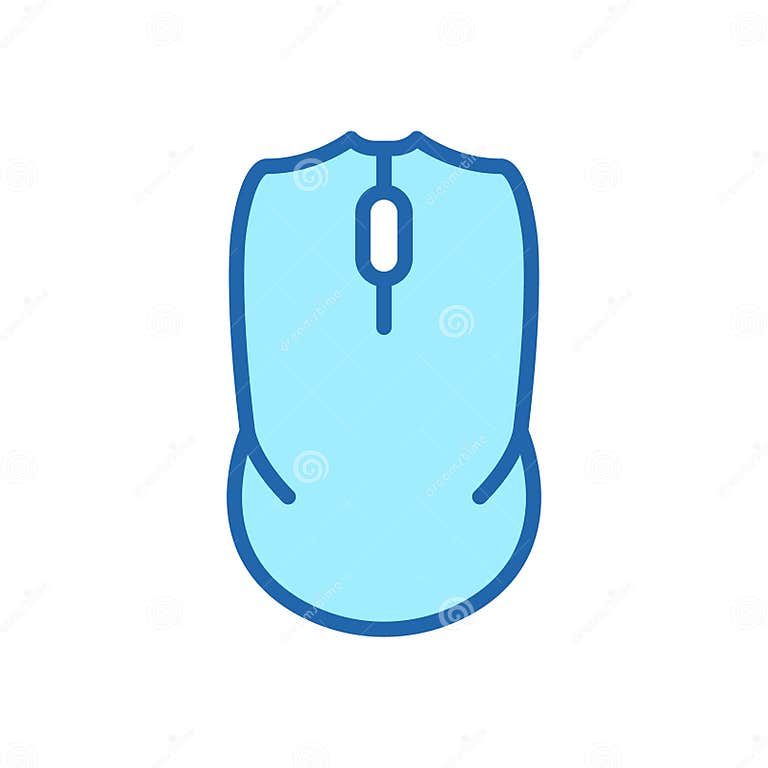 Computer Mouse Color Line Icon. PC Wireless Tool Linear Pictogram ...