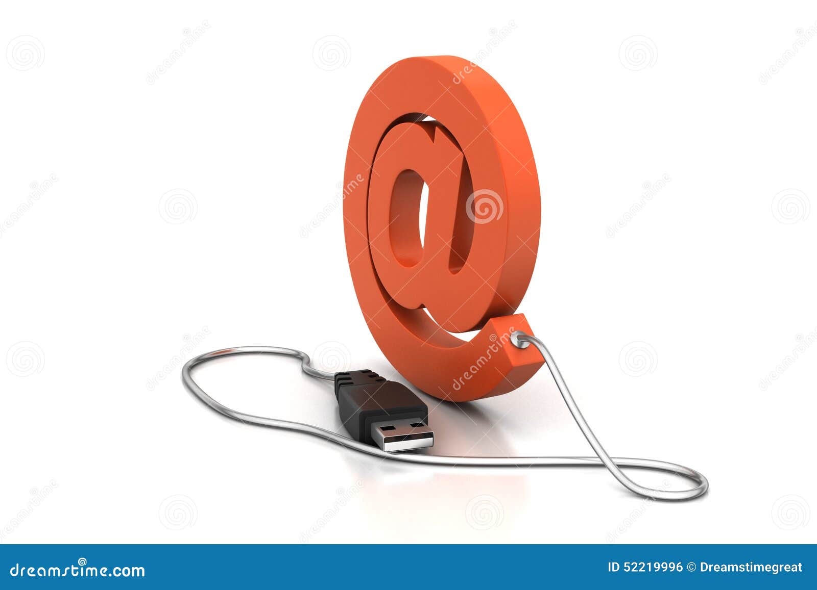 Computer Mouse Connected To an E-mail Symbol Stock Illustration ...