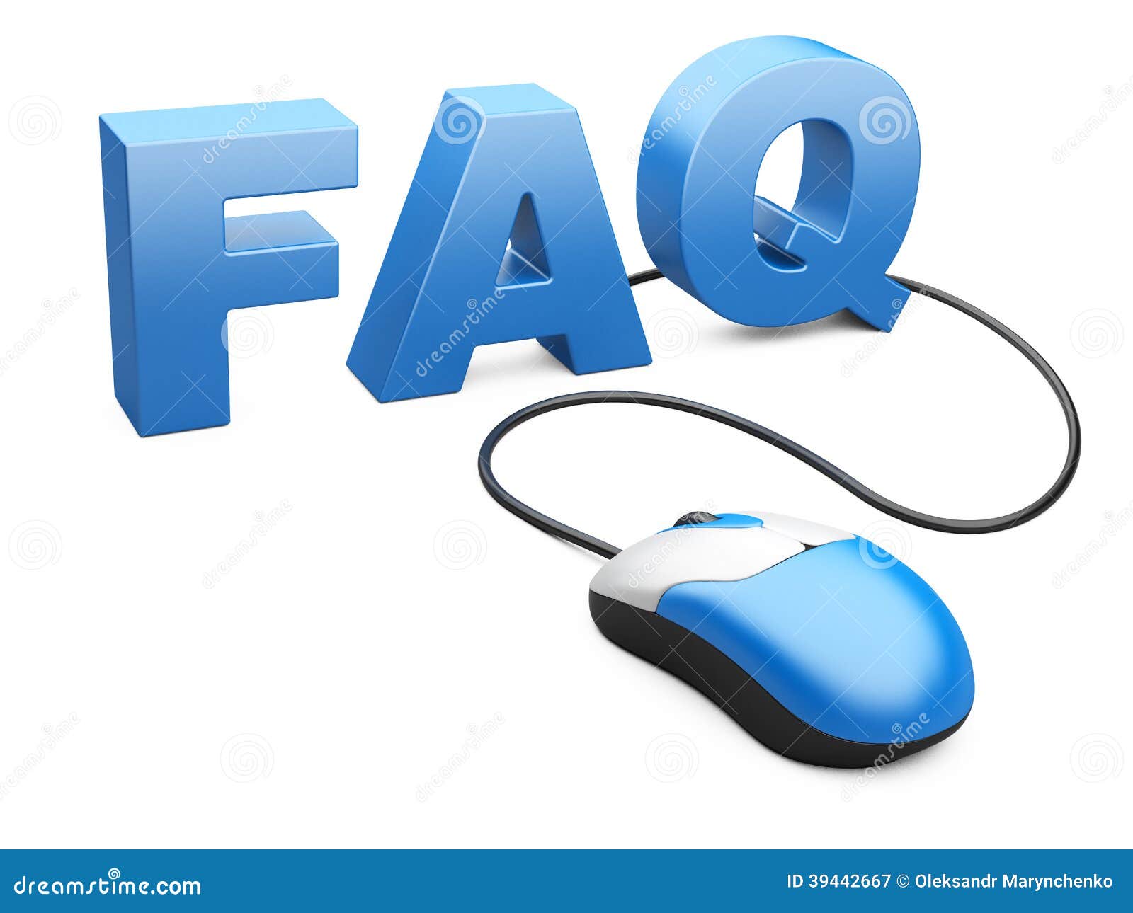 Computer Mouse Connected To the Word FAQ - Internet Concept Stock ...