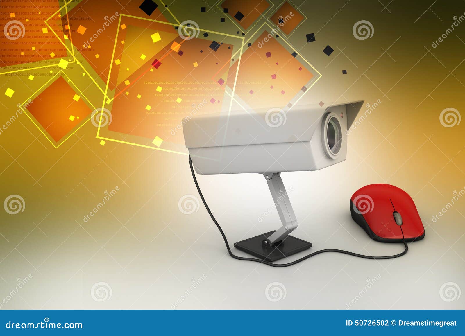 Computer Mouse Connected with Webcam Stock Photo - Image of ...