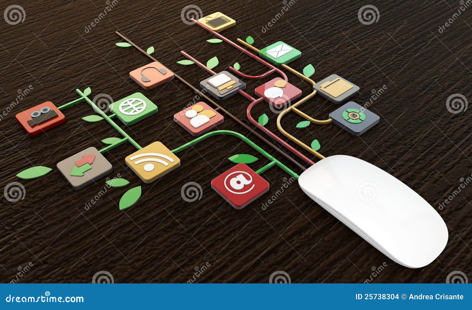 Computer mouse connections stock illustration. Illustration of network ...
