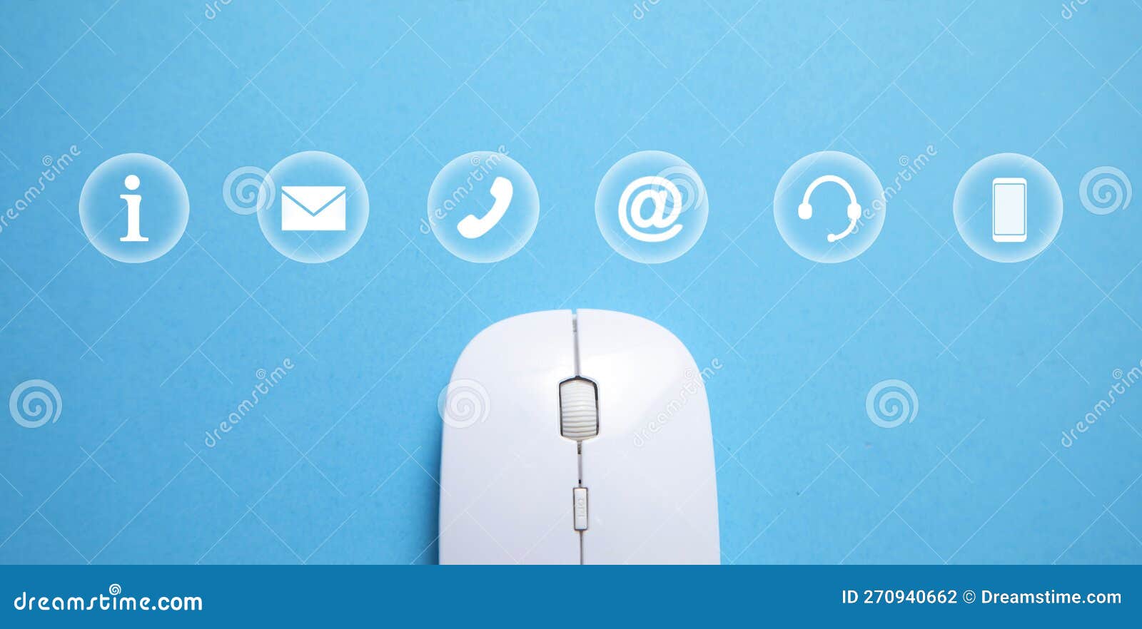 Computer Mouse with a Contact Symbols. Internet Stock Photo - Image of ...