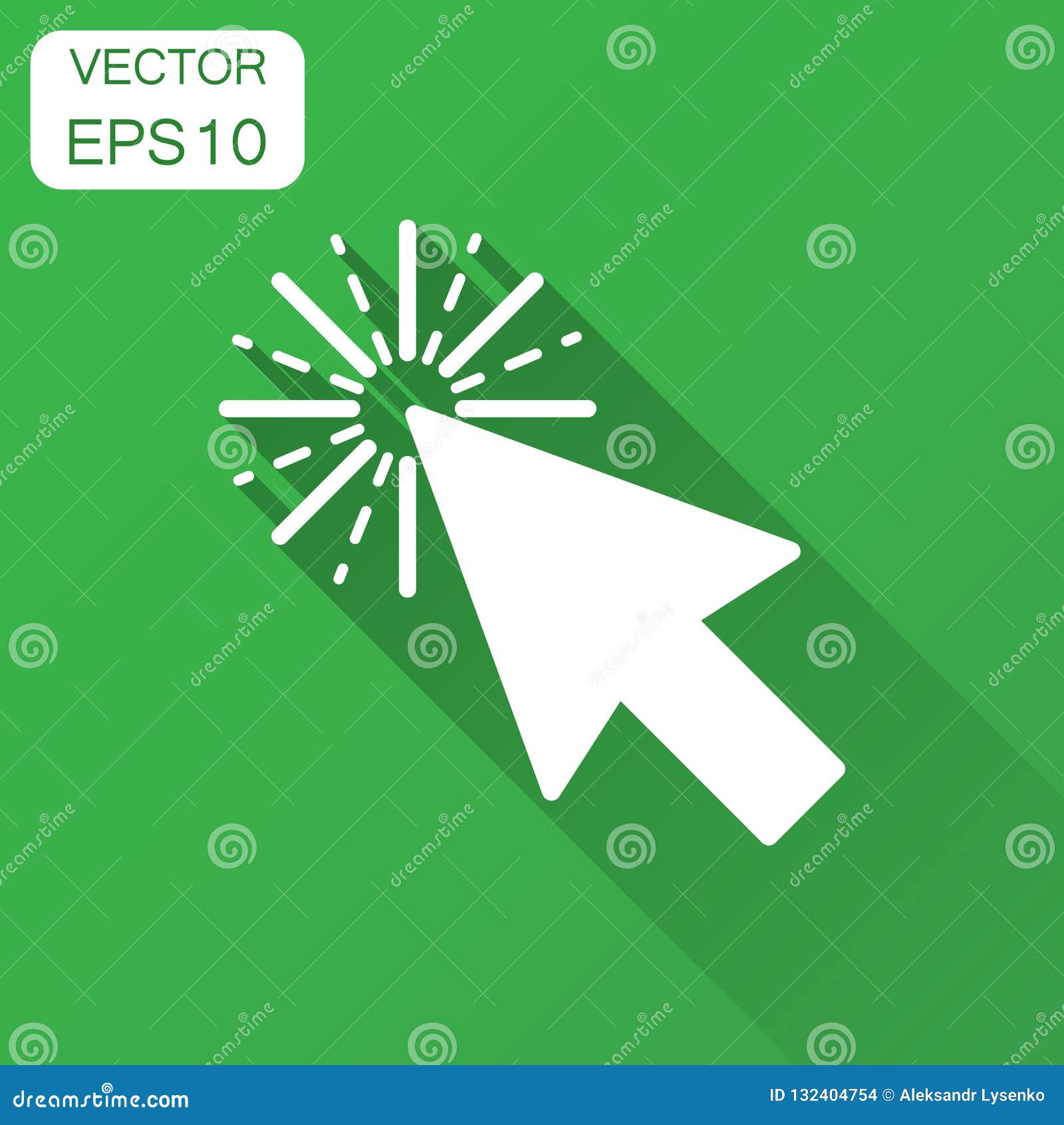 Computer Mouse Cursor Icon in Flat Style. Arrow Cursor Vector Il Stock ...