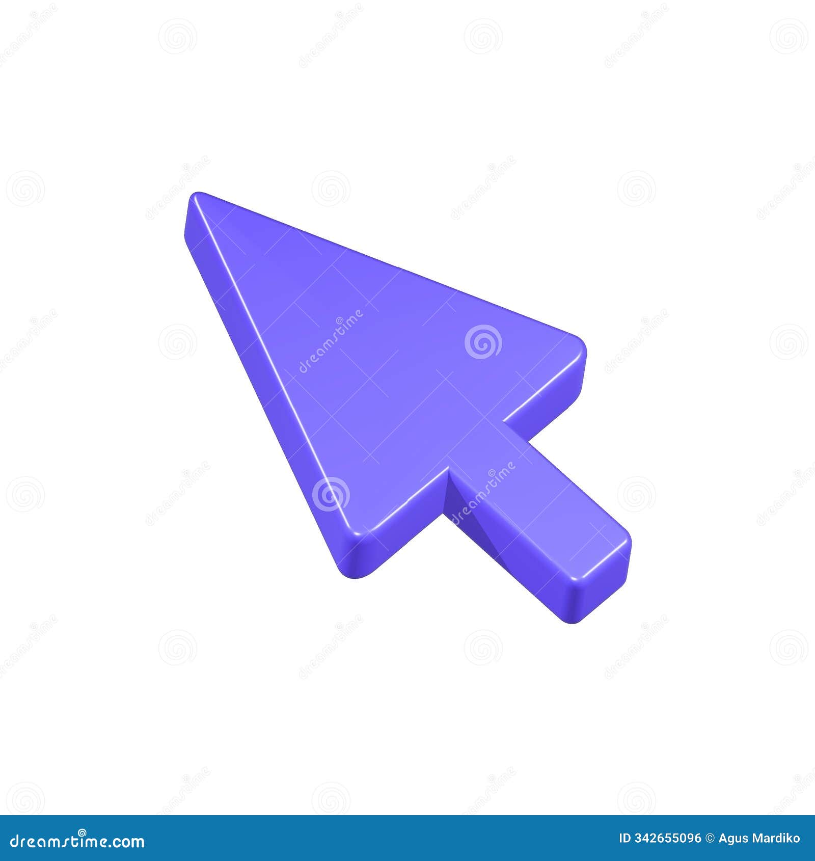 3d Arrow Pointer, Mouse Cursor Icon. Computer Interface Render. Click Here Arrow Stock ...