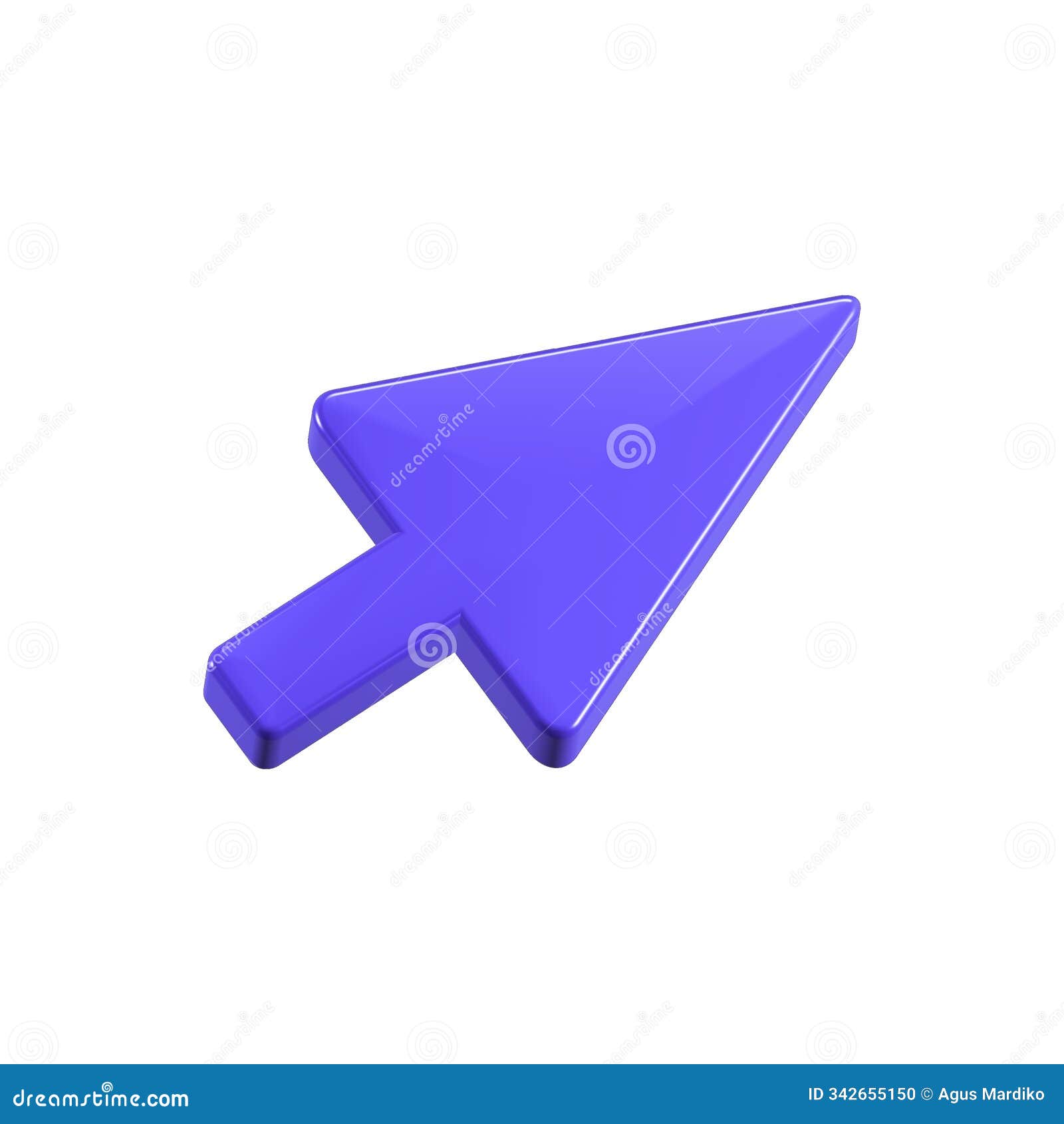 3d Arrow Pointer, Mouse Cursor Icon. Computer Interface Render. Click Here Arrow Stock ...
