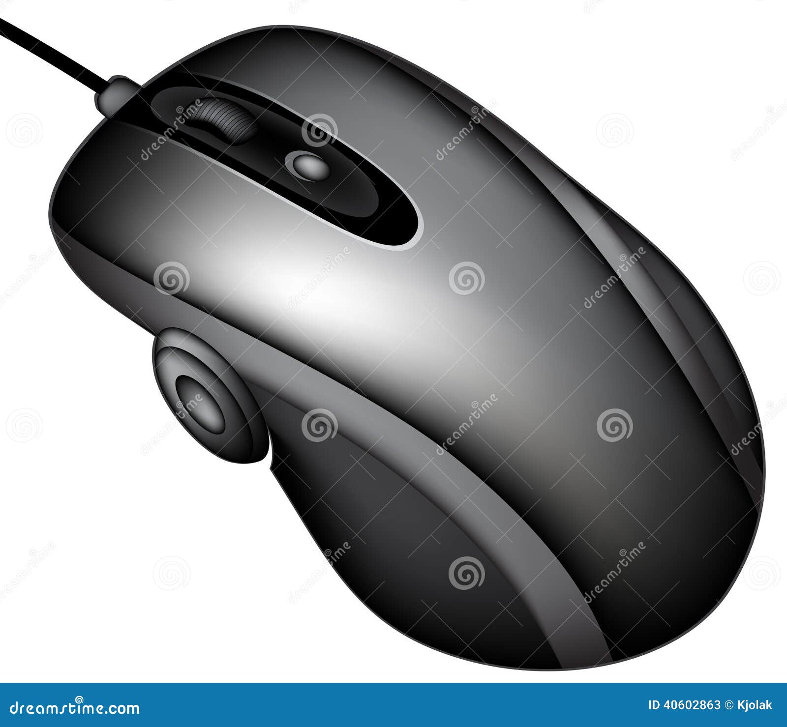Computer mouse stock vector. Illustration of detailed - 40602863