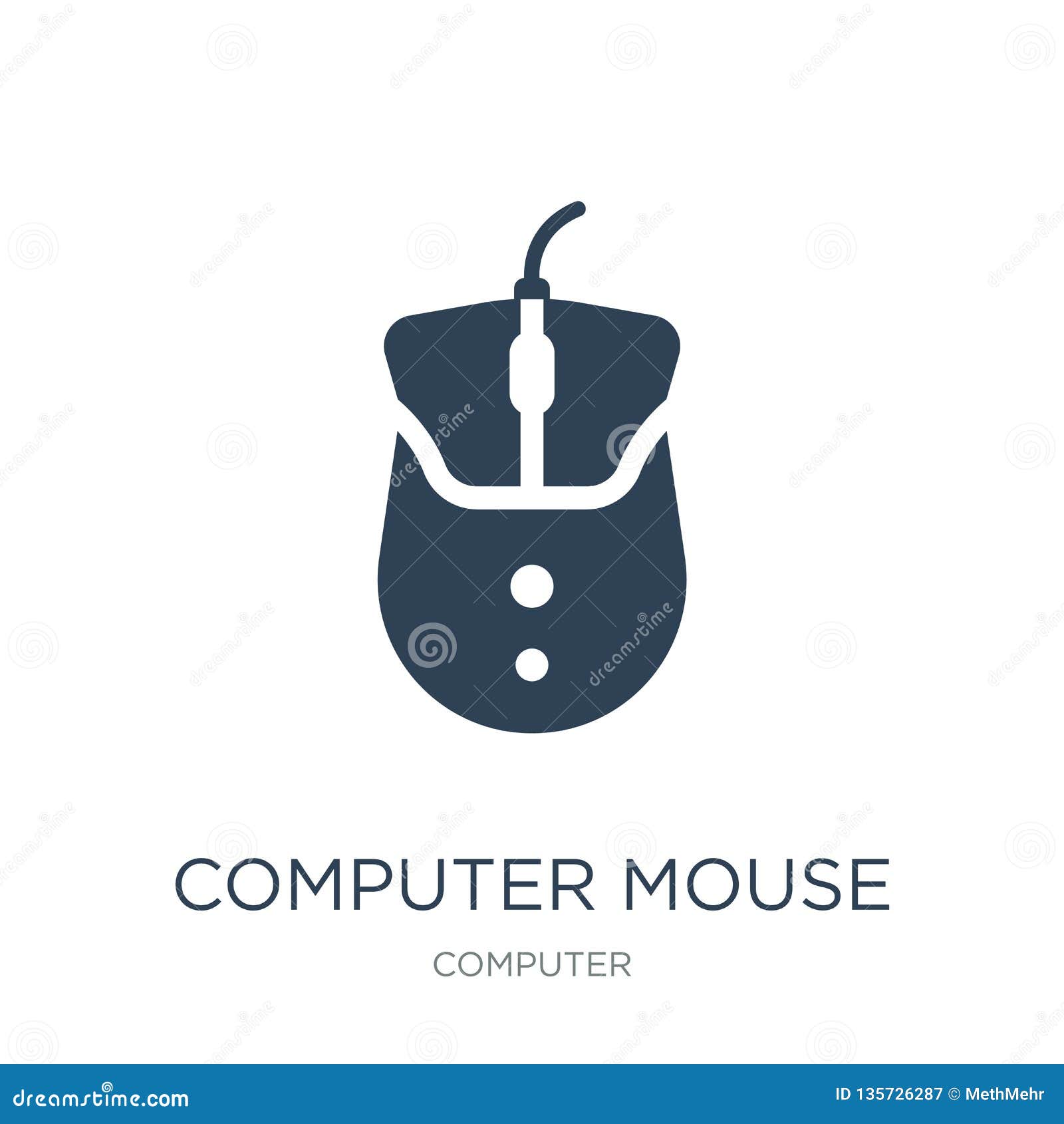 Computer Mouse Device Icon in Trendy Design Style. Computer Mouse ...