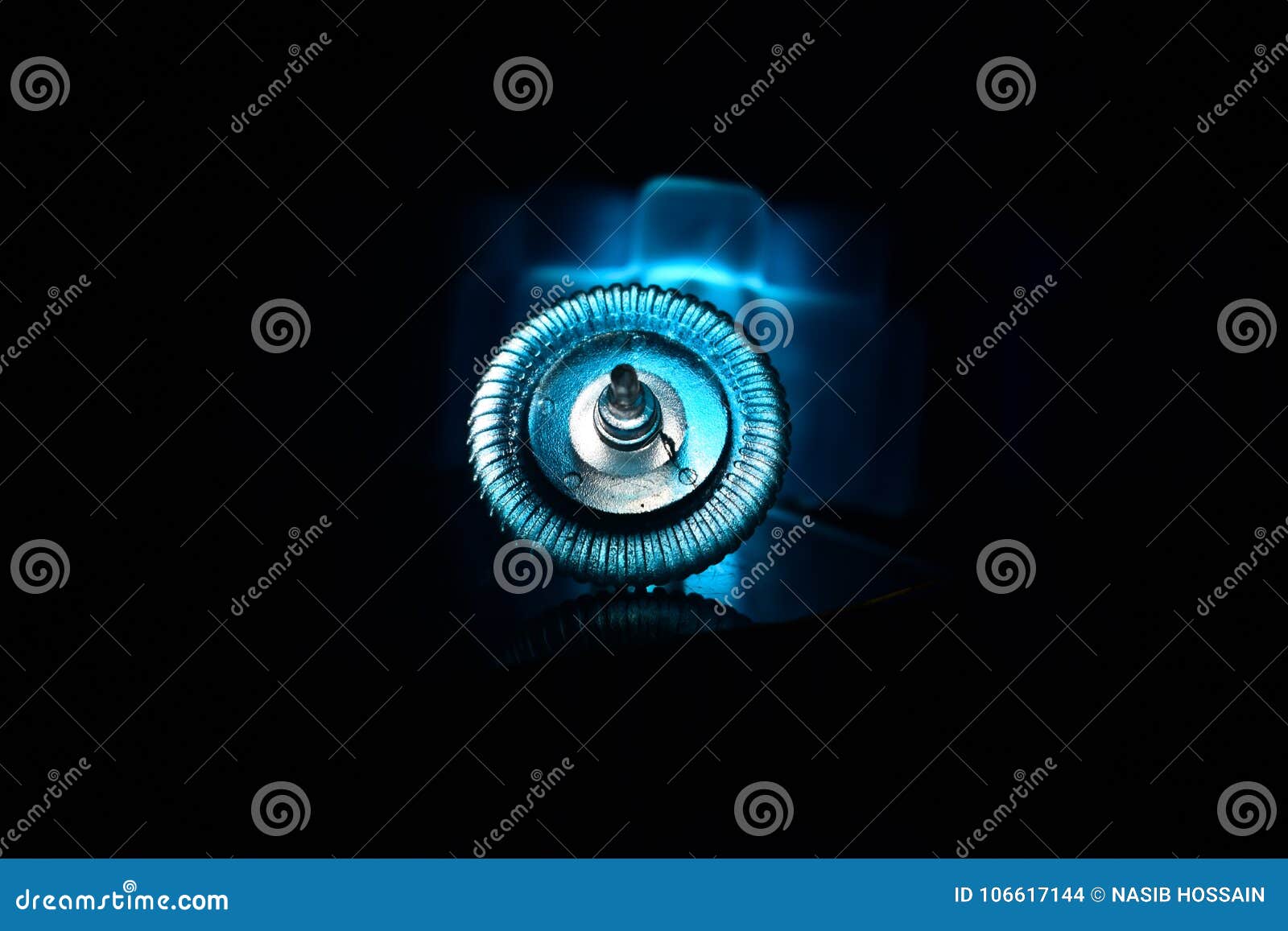 Computer Mouse Disc or Scroller with Blueish Lighting Effects ...