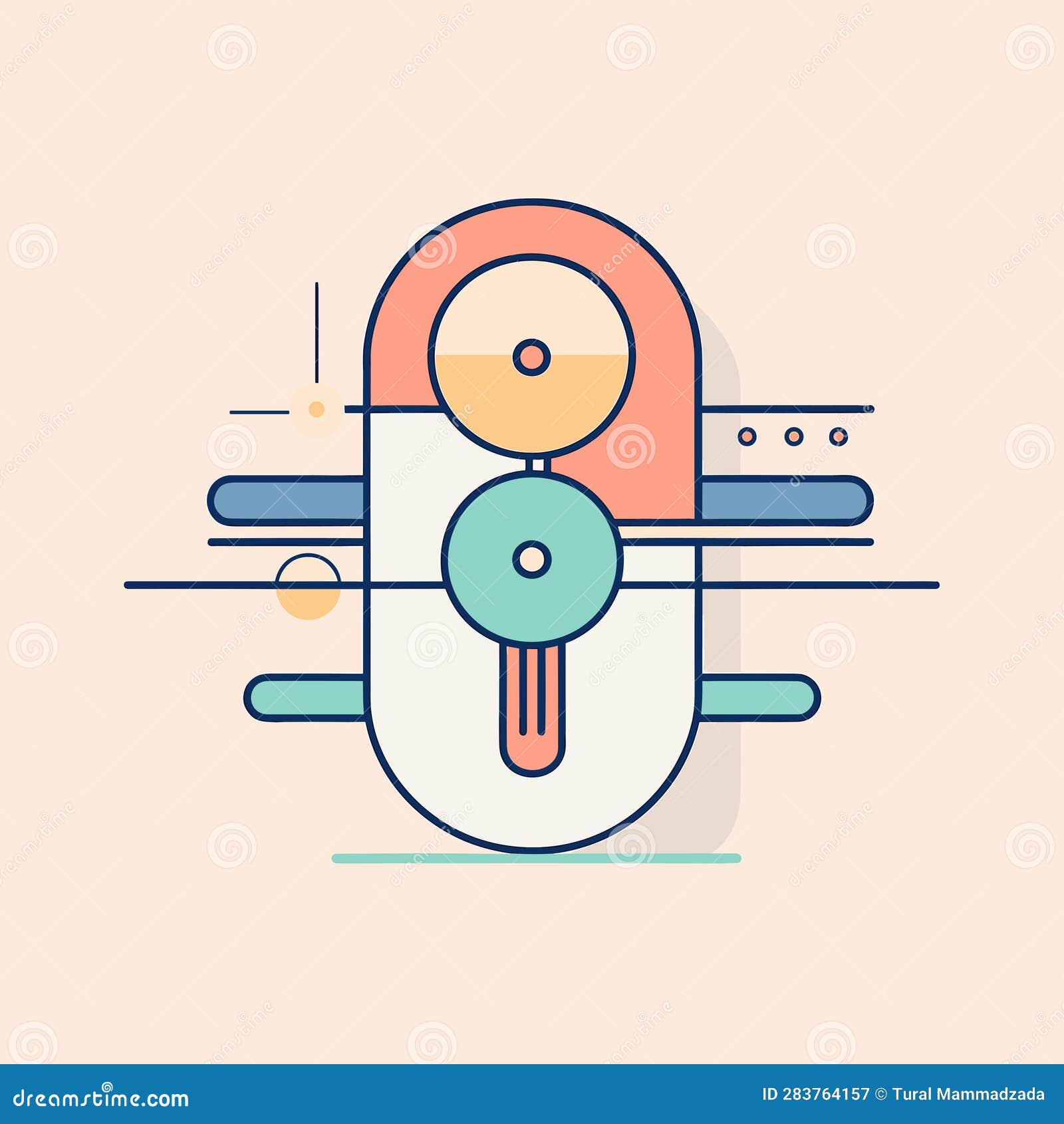 Vector of a Computer Mouse with a Disk on Top of it Stock Vector ...