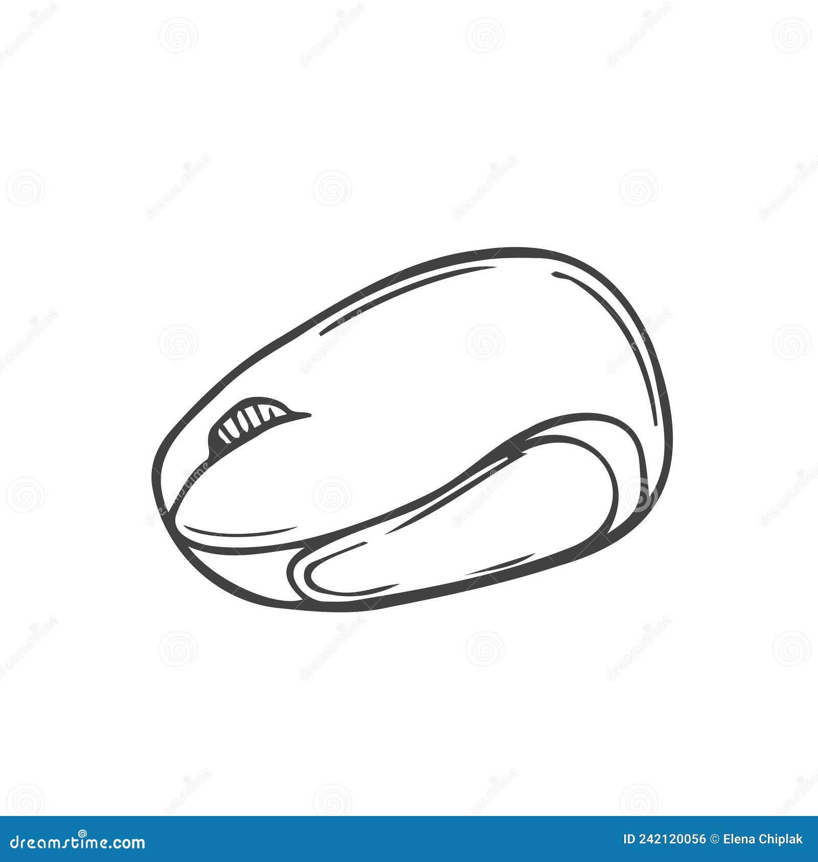 Computer Mouse Doodle Icon Vector Hand Drawing Stock Vector ...
