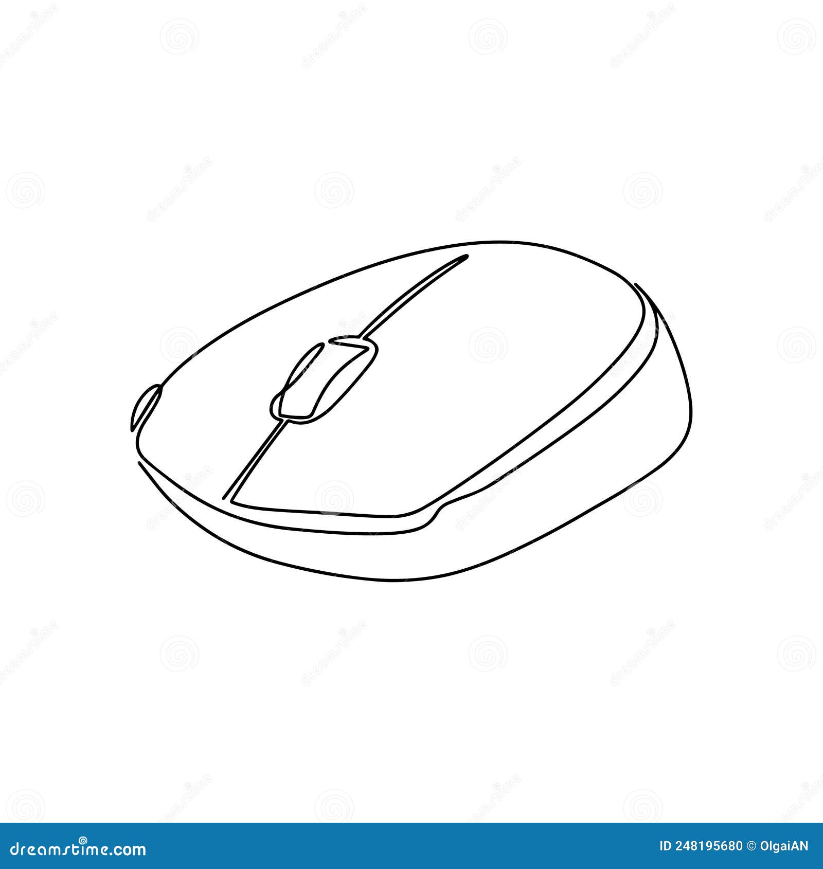 Computer Mouse Drawn in One Line. Stock Vector - Illustration of design ...