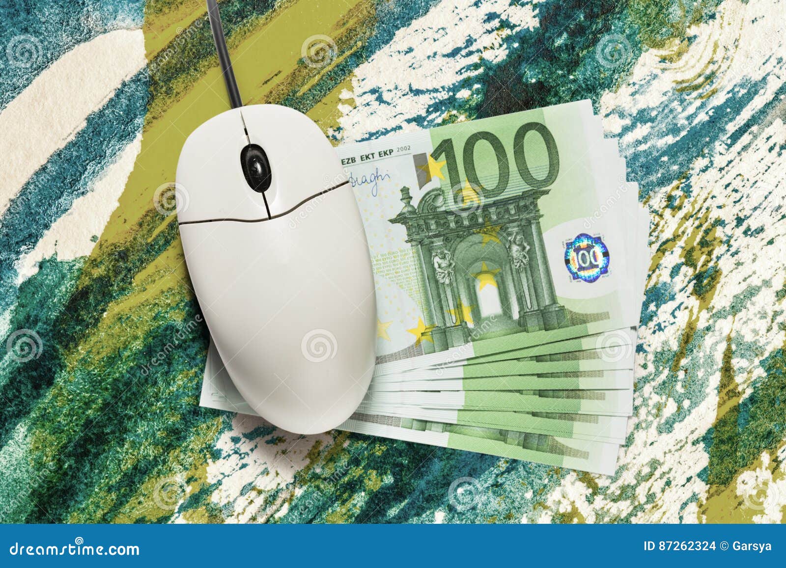 Computer Mouse and Euro Banknotes Stock Photo - Image of push, hardware ...