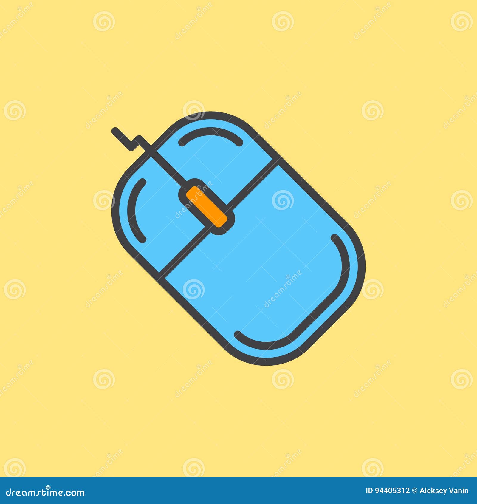 Computer Mouse Filled Outline Icon Stock Vector - Illustration of ...