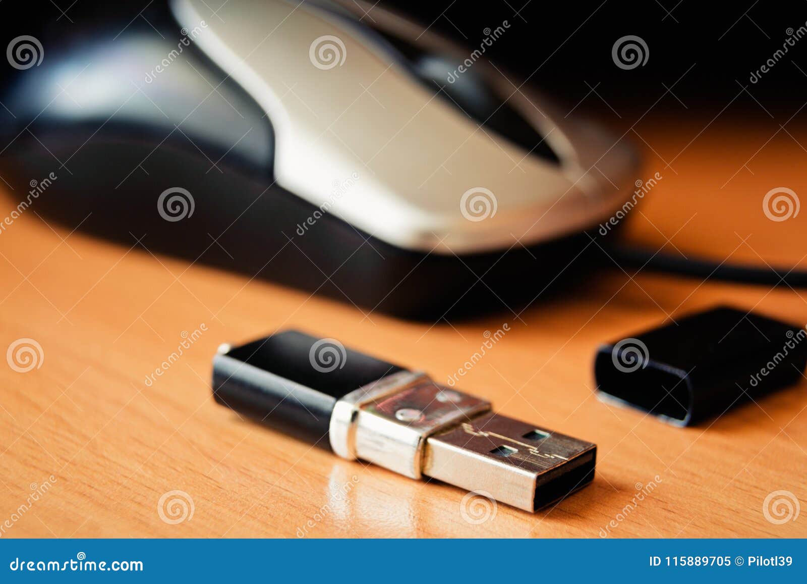 Computer Mouse and Flash Drive Stock Image - Image of stick, storage ...