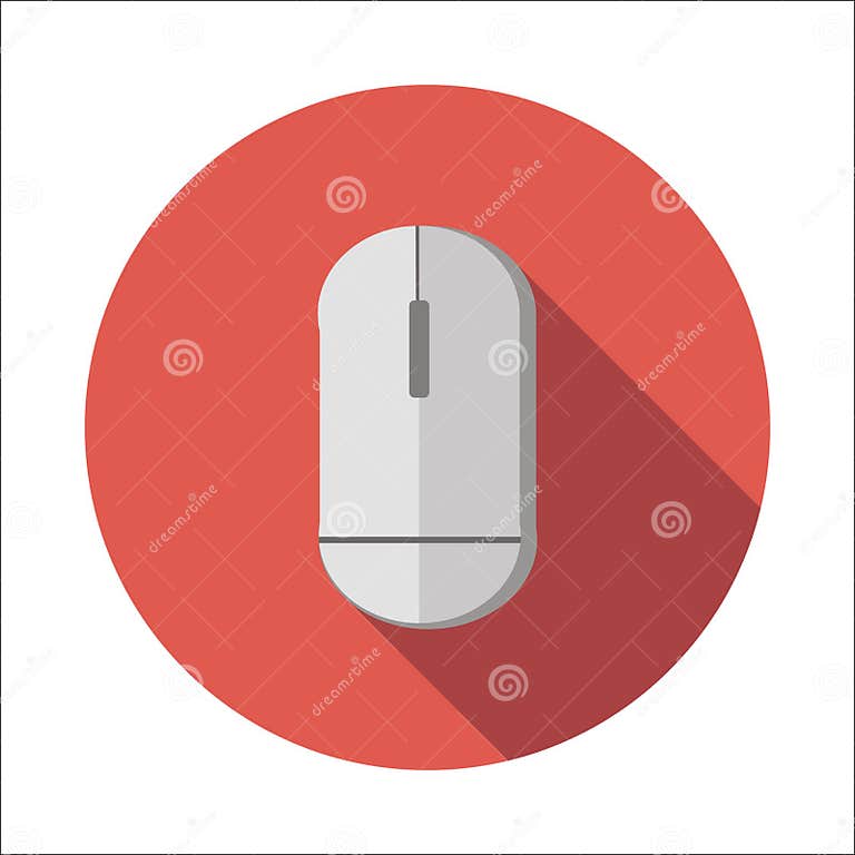 Computer mouse flat icon stock illustration. Illustration of business ...