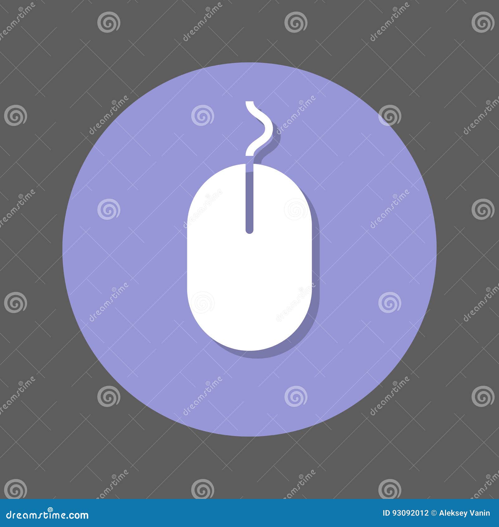 Computer Mouse Flat Icon. Round Colorful Button, Circular Vector Sign ...