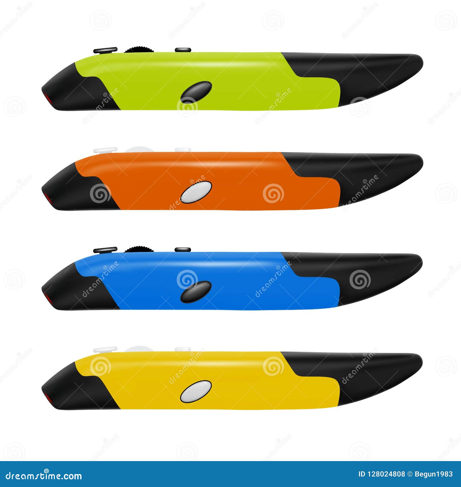 Computer Mouse in the Form of Pens in Vector.Computer Mouse for Drawing ...