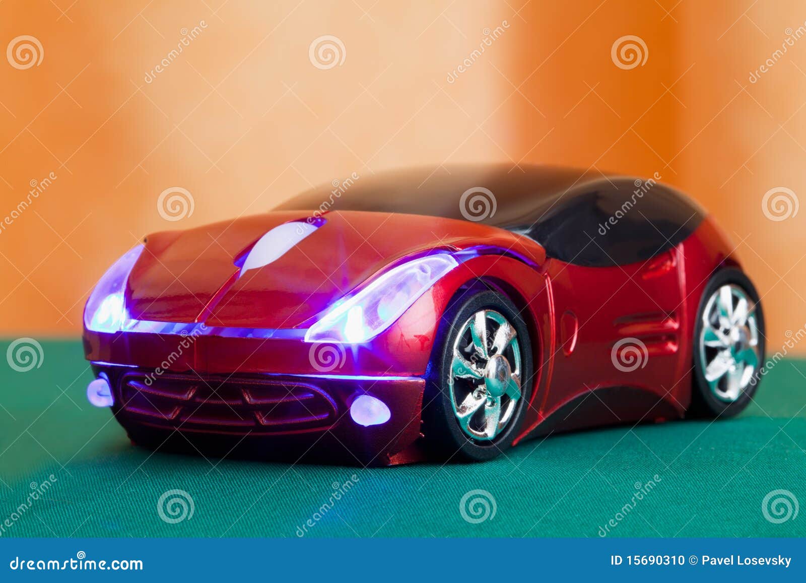 Computer Mouse in Form Toy Red Sports Car Stock Photo - Image of ...