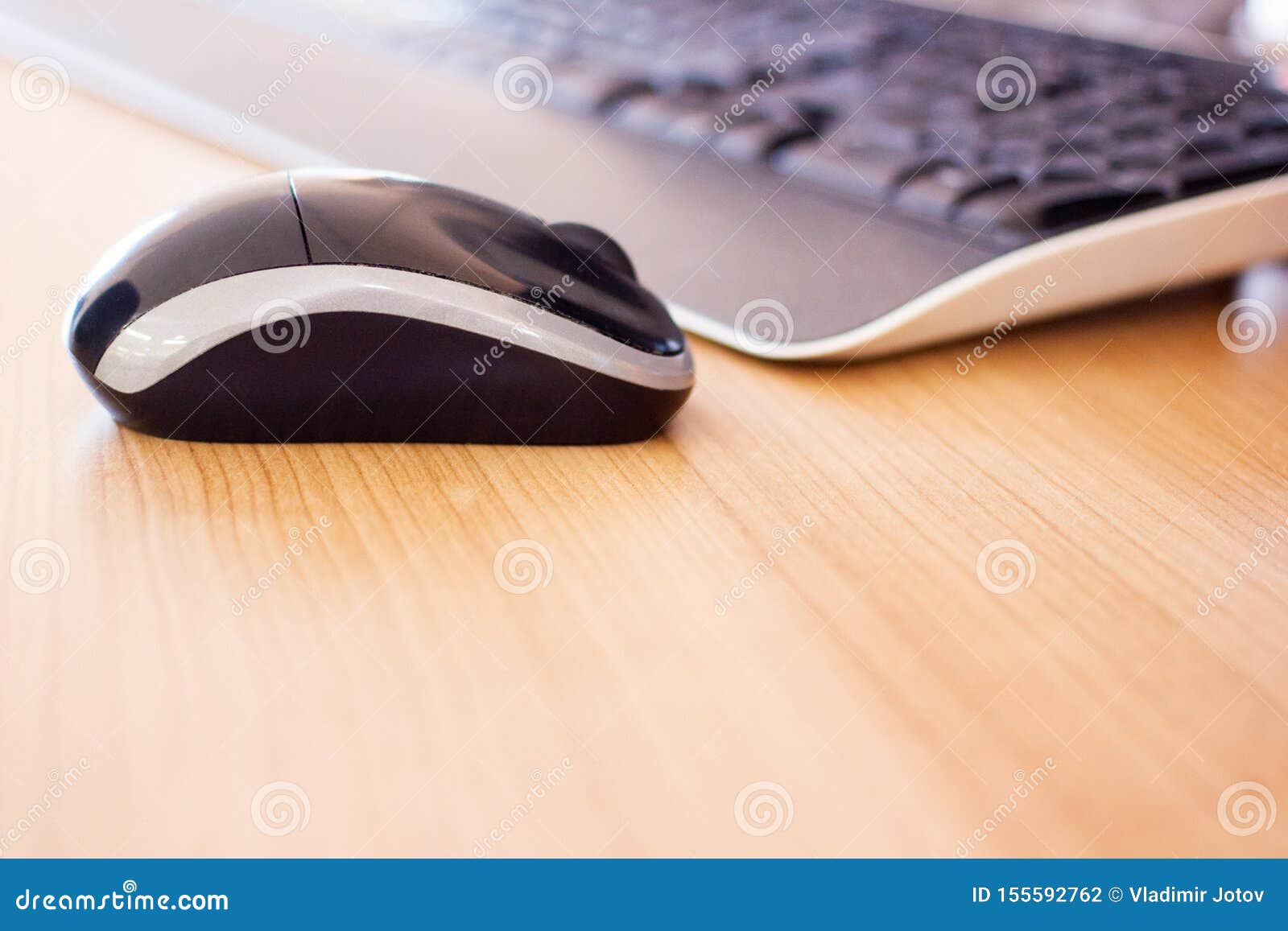 Computer Mouse in Front of a Keyboard Stock Photo - Image of contact ...