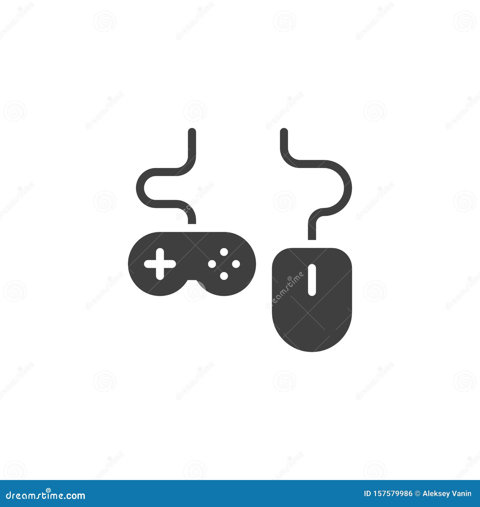 Computer Mouse and Game Controller Vector Icon Stock Vector ...