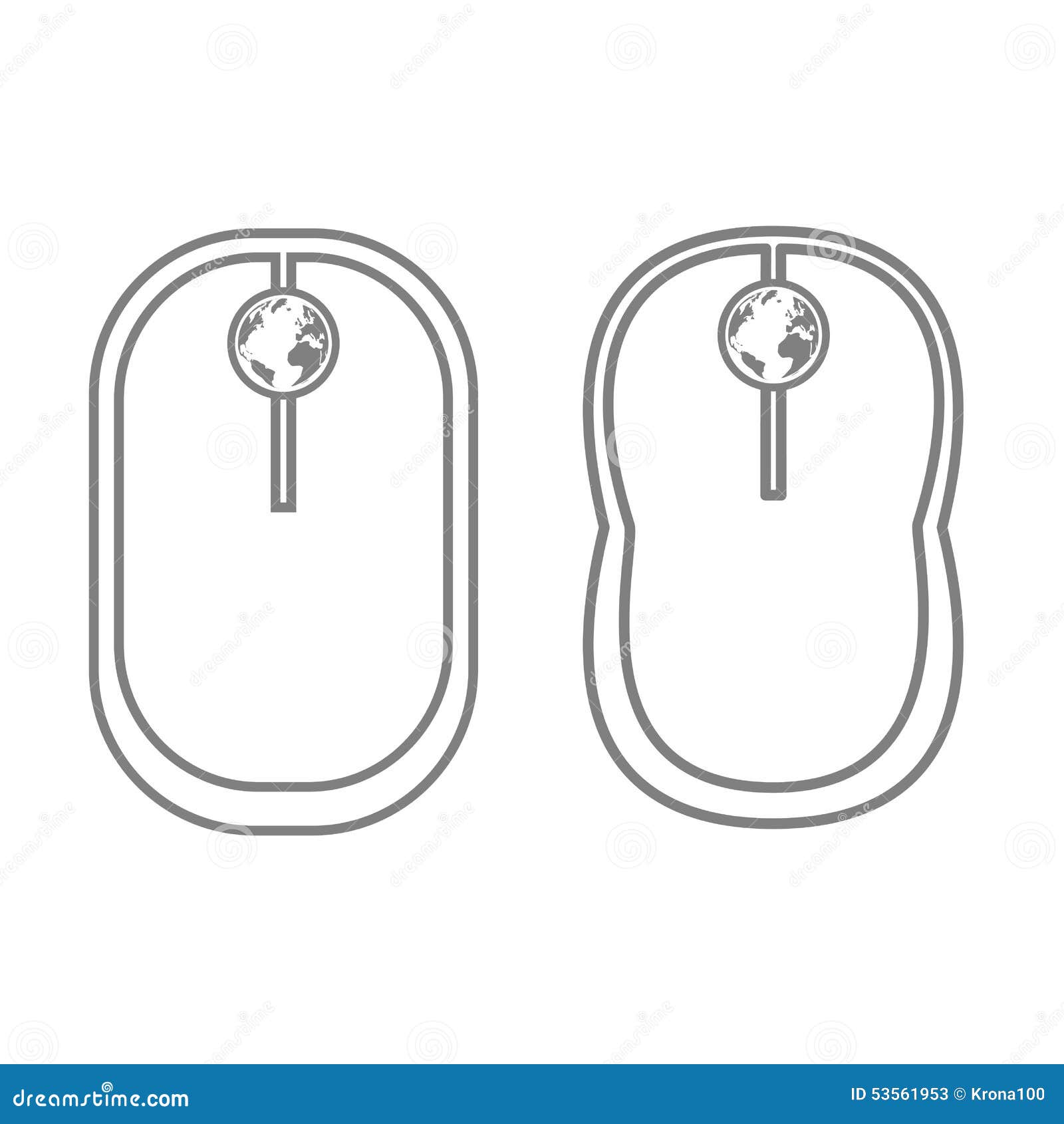 Computer mouse with globe stock vector. Illustration of modern - 53561953