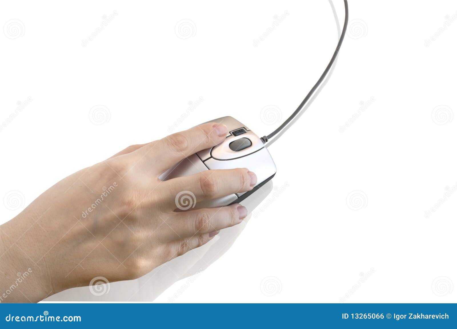 Computer mouse in hand stock photo. Image of mouse, horizontal - 13265066