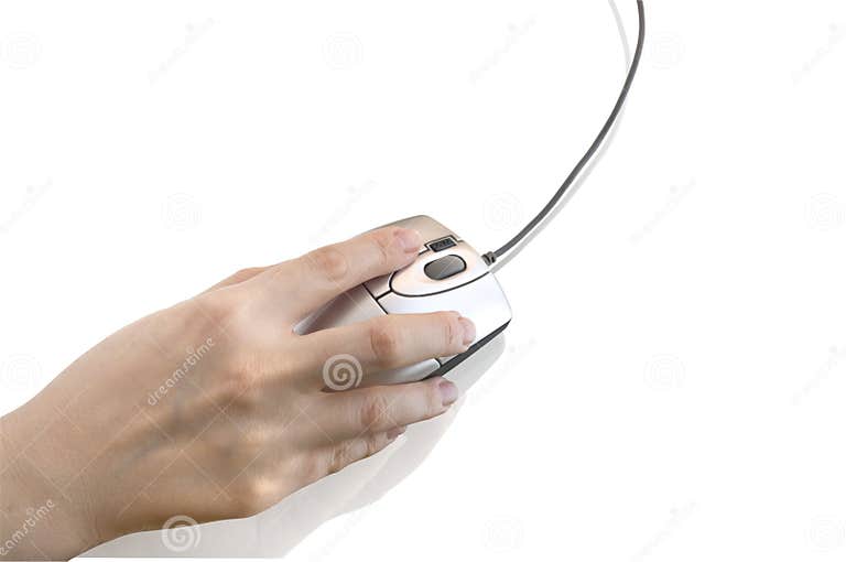 Computer mouse in hand stock photo. Image of mouse, horizontal - 13265066