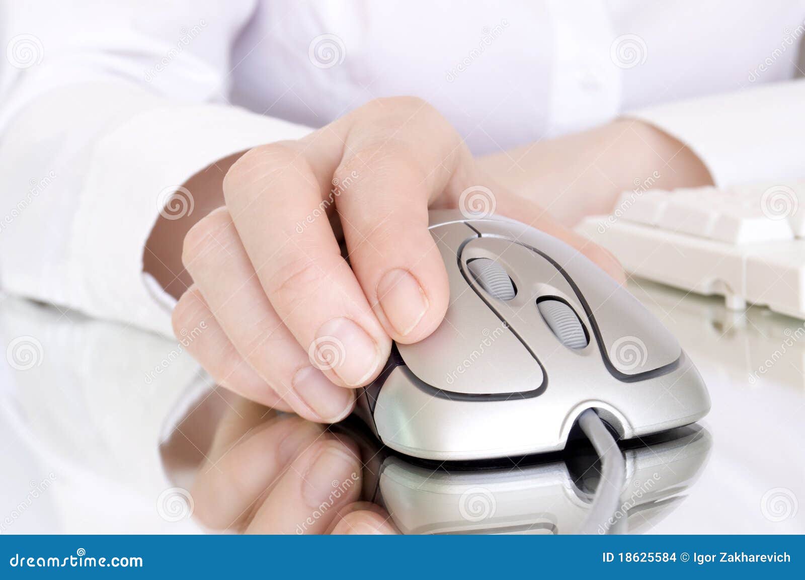 Computer mouse in hand stock photo. Image of scroll, input - 18625584