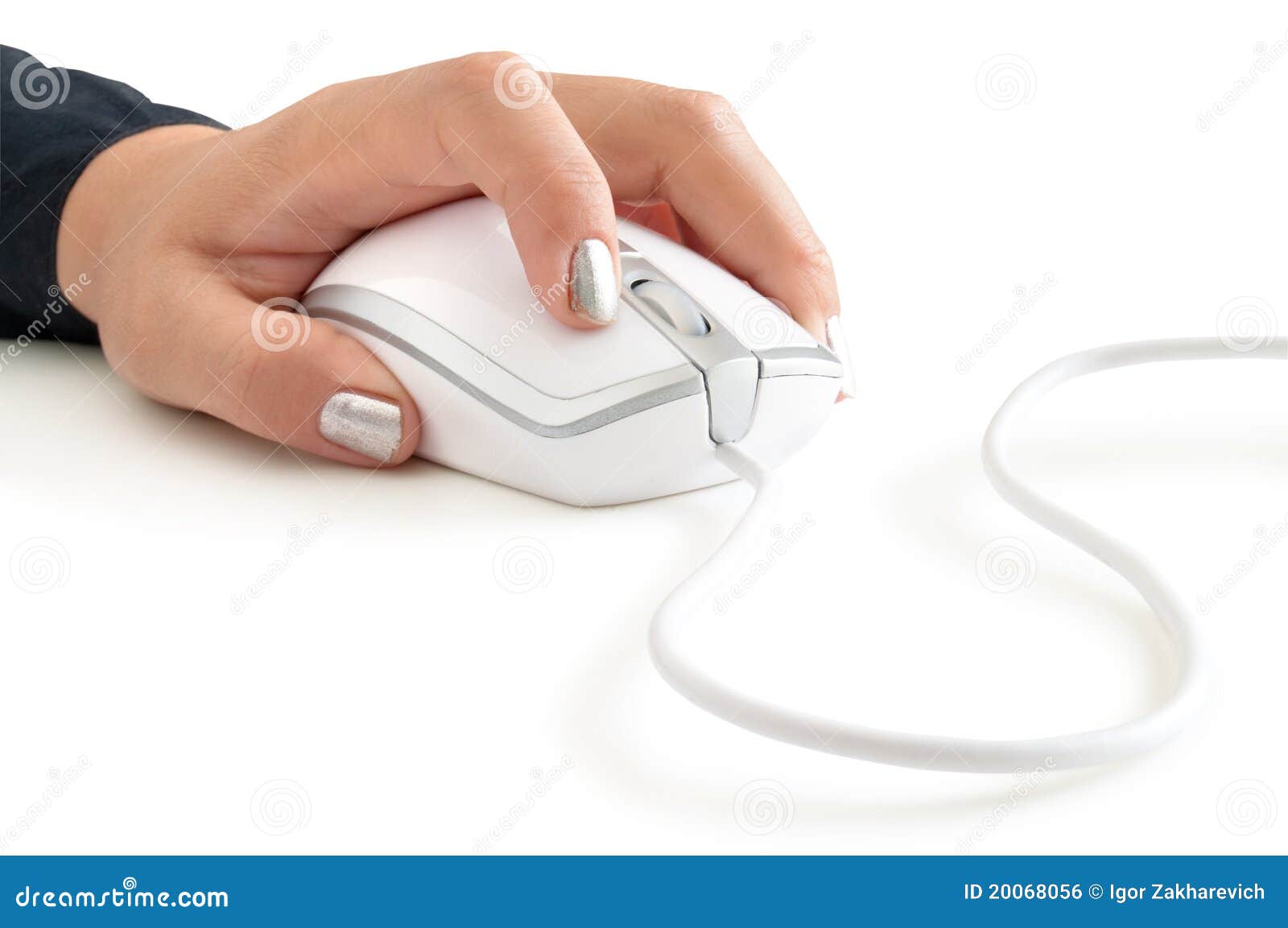 Computer mouse in hand stock photo. Image of computer - 20068056