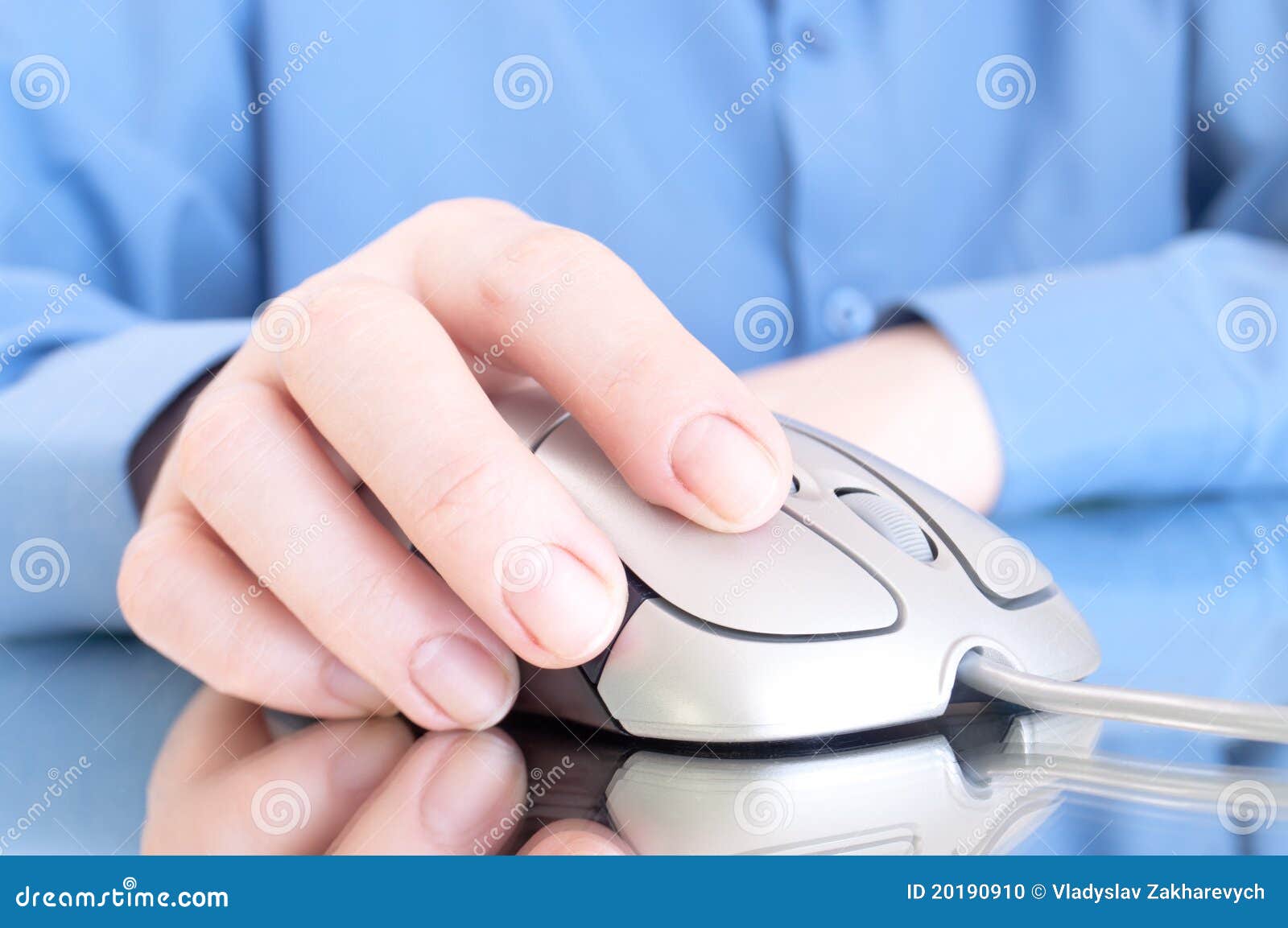 Computer mouse and hand stock photo. Image of pointing - 20190910