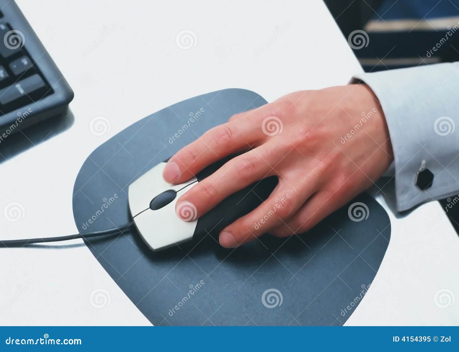 Computer mouse in hand stock image. Image of input, closeup - 4154395