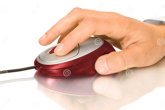 Computer mouse and hand stock image. Image of mouse, fingers - 4166607