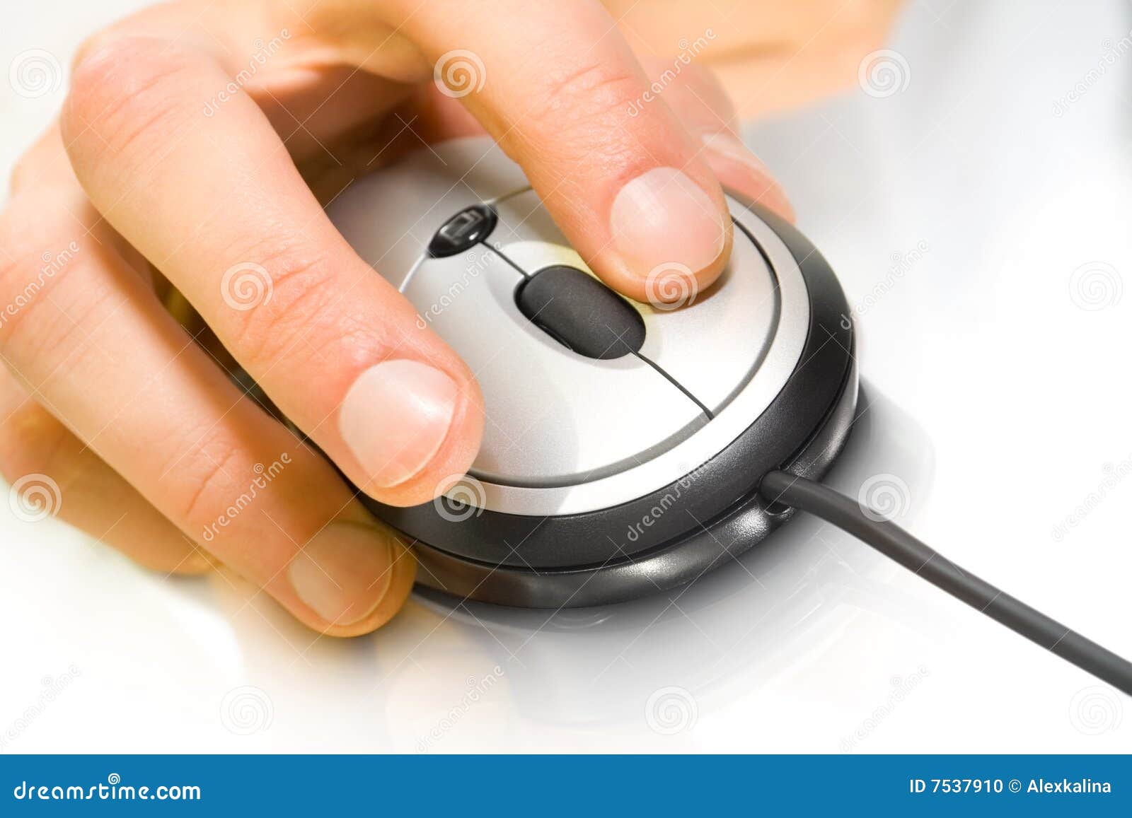 Computer mouse with hand stock photo. Image of equipment - 7537910