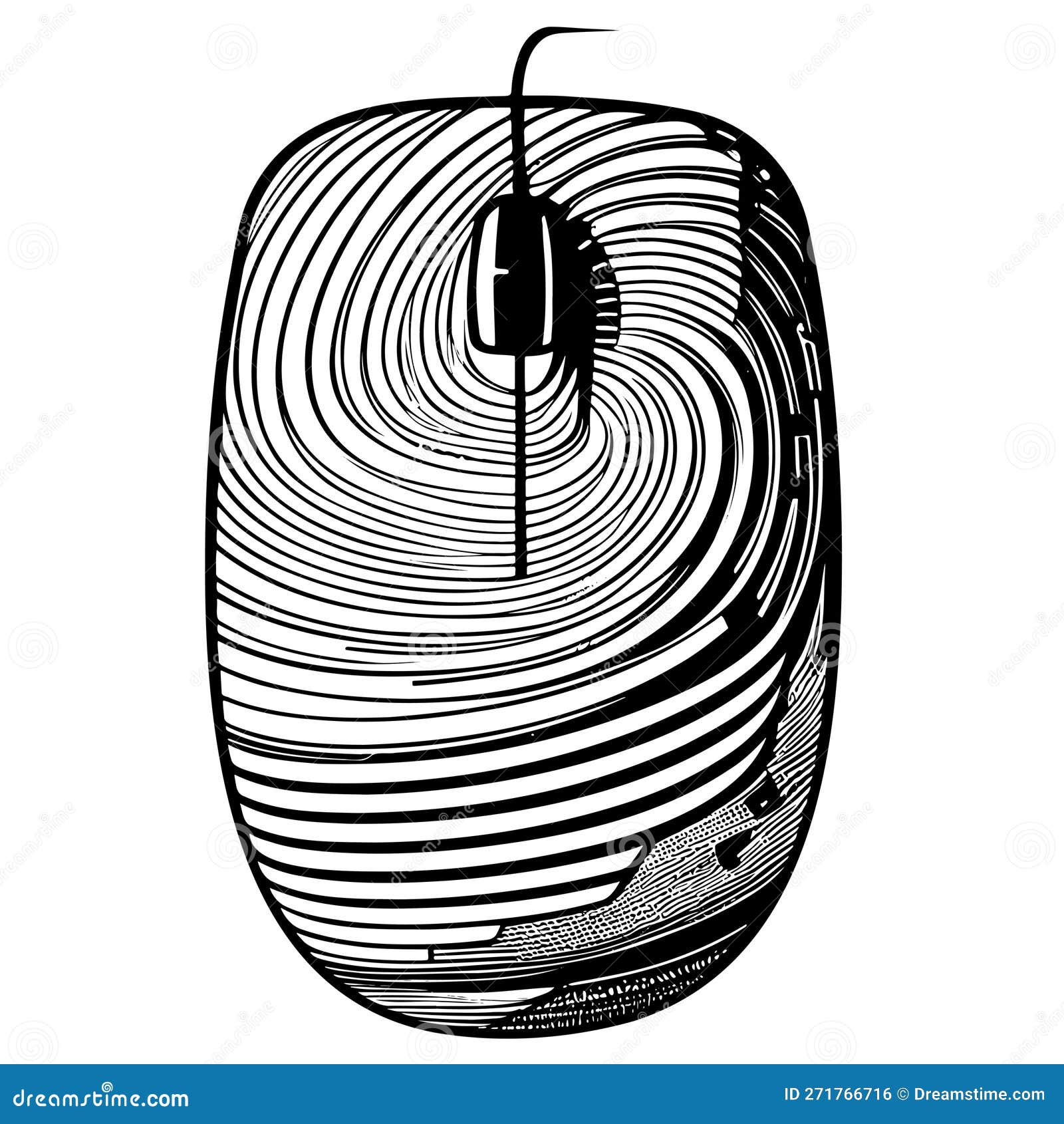 Computer Mouse Hand Drawn Sketch Vector Illustration Computer ...