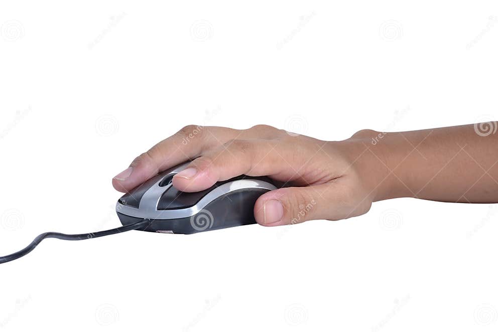 Computer mouse in hand stock photo. Image of optical - 33616250
