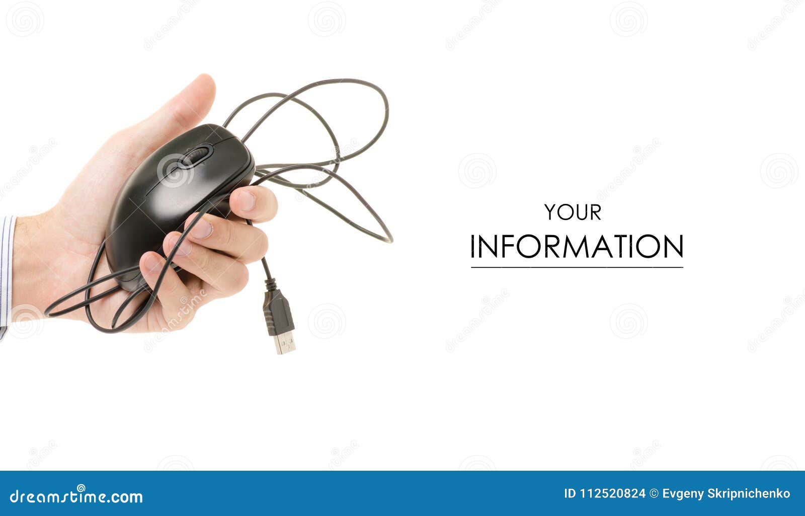 Computer Mouse in a Hand Pattern Stock Photo - Image of mouse, closeup ...